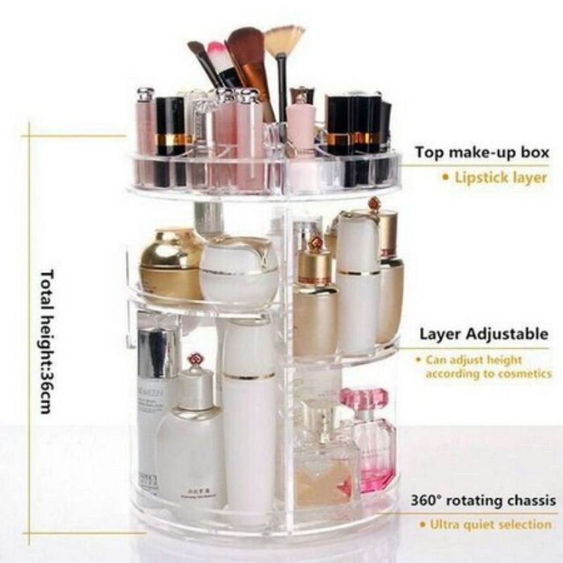 Jual RAK KOSMETIK DIAMOND PUTAR 360° DERAJAT | Shopee Indonesia