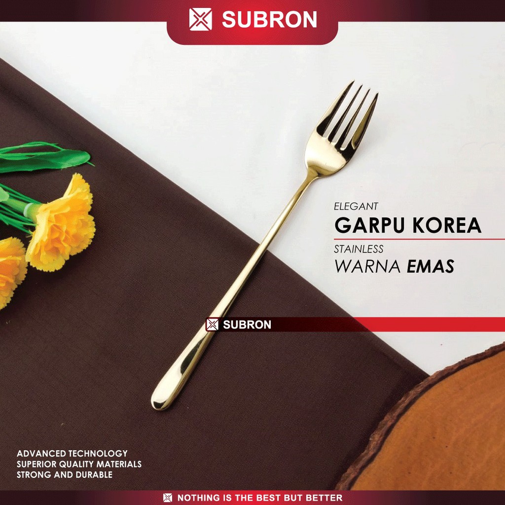 Jual SUBRON SUS 304 Sendok Garpu Sumpit Makan Korea Stainless Warna ...