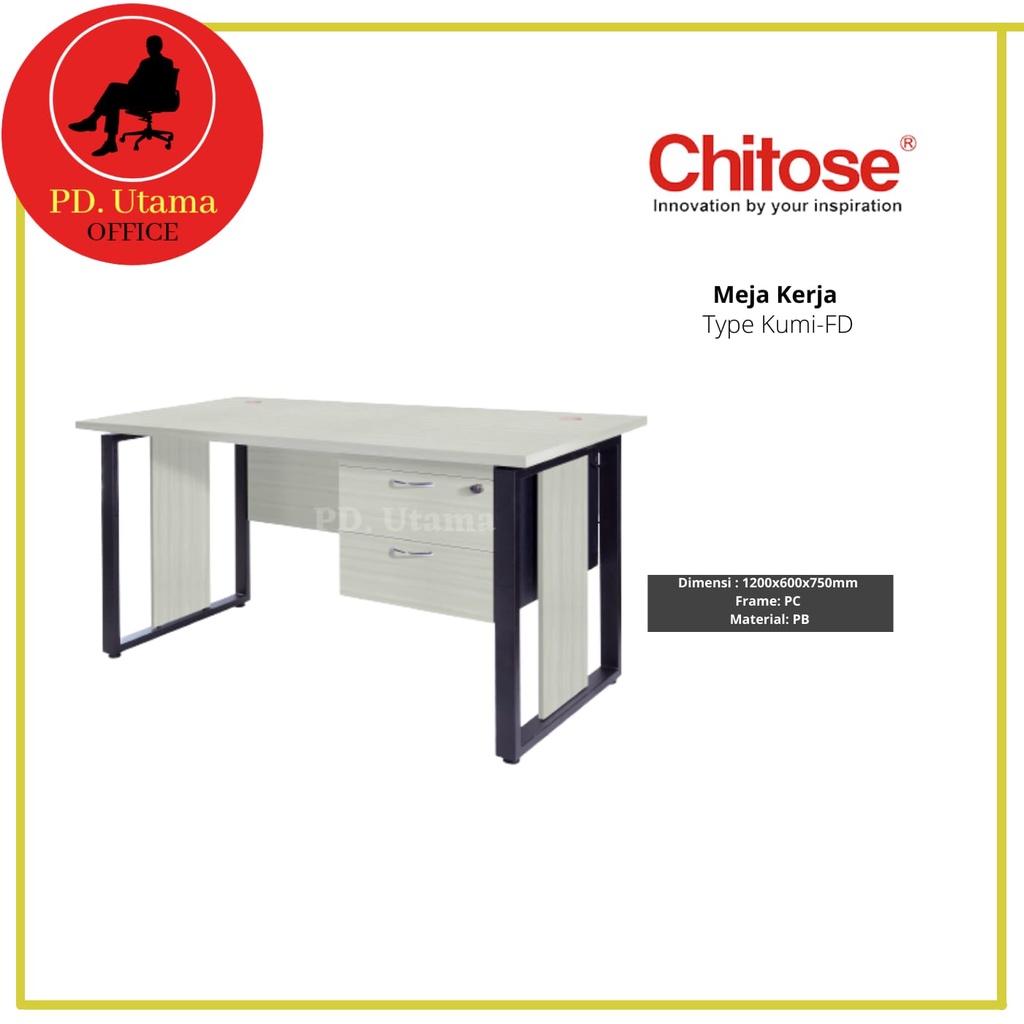 Jual Meja Kerja Chitose Kumi-FD Meja Kantor/Meja Tulis | Shopee Indonesia
