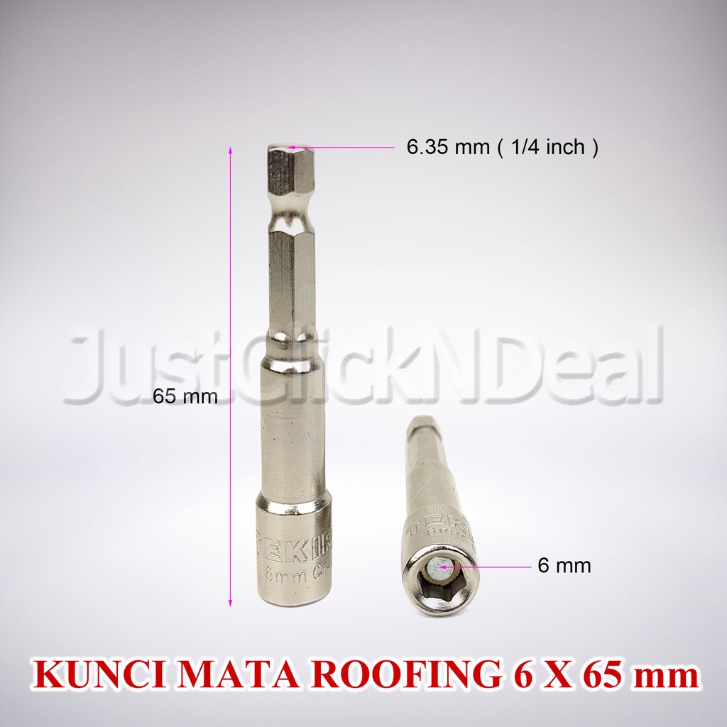 Jual Tekiro Kunci Mata Roofing Baut Baja Ringan Magnetic Hex Nut | Shopee Indonesia