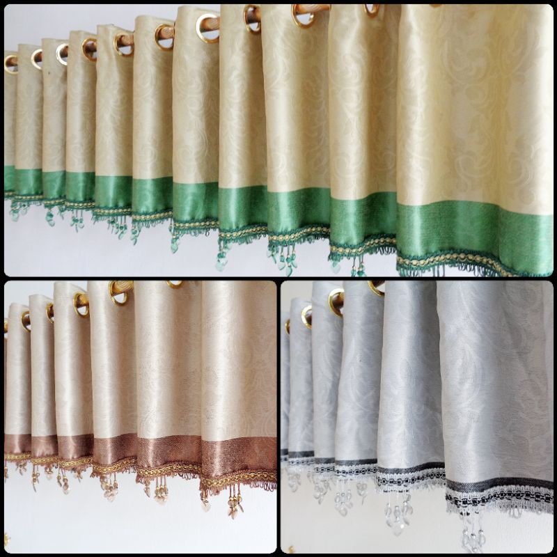 Jual gorden poni atas pintu kain tebal model semokring 12 ring 6 ...