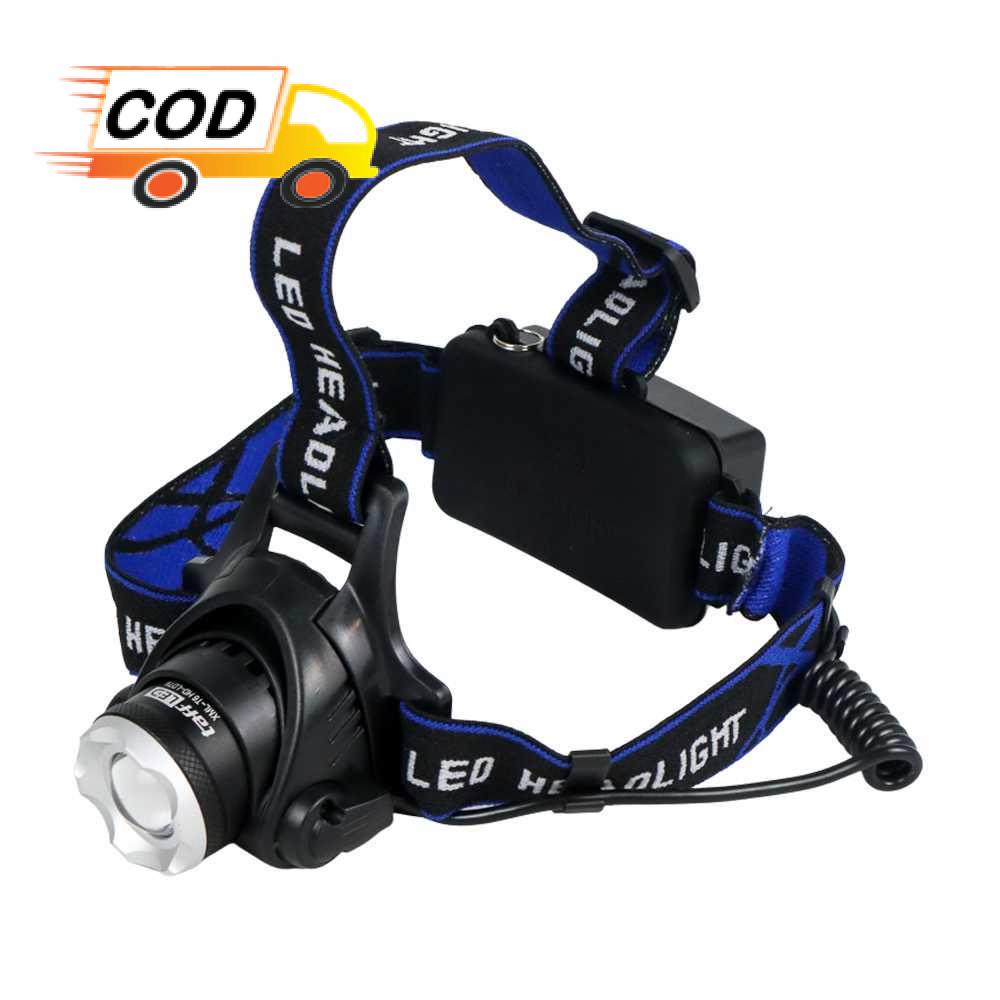 Jual Lampu Senter Kepala Headlamp High Power 1 LED Cree XML-T6 Cahaya Super Terang Bisa Diputar ...