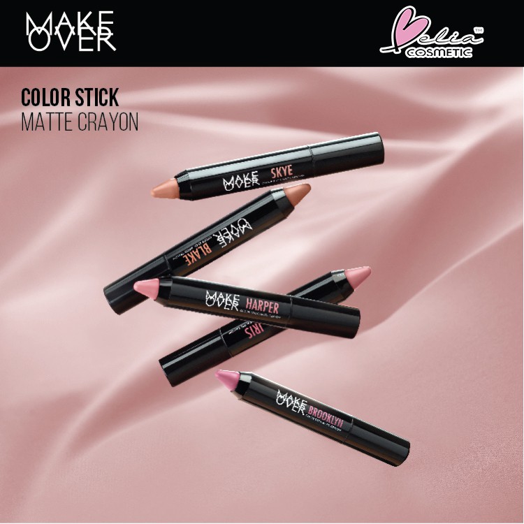 Jual BELIA MAKE OVER Color Stick Matte Crayon 2.6g / mate makeover ...