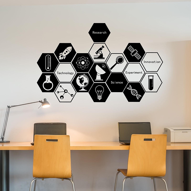 Jual Science Wall Decal Education Home Art Decor Interior Design Vinyl ...