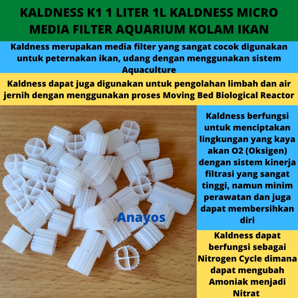 Jual Kaldness K1 1 Liter 1L Kaldnes Micro Media Filter Aquarium Kolam Ikan | Shopee Indonesia
