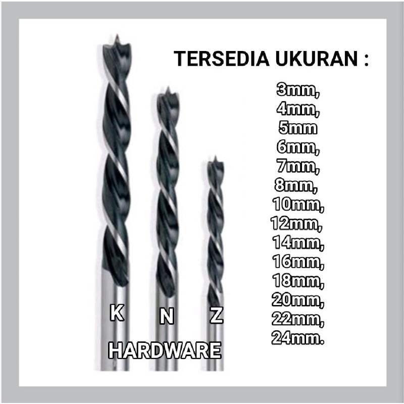 Jual MATA BOR KAYU 12MM, 14MM, 16MM, 18MM, 20MM, 22MM, 24MN | Shopee Indonesia