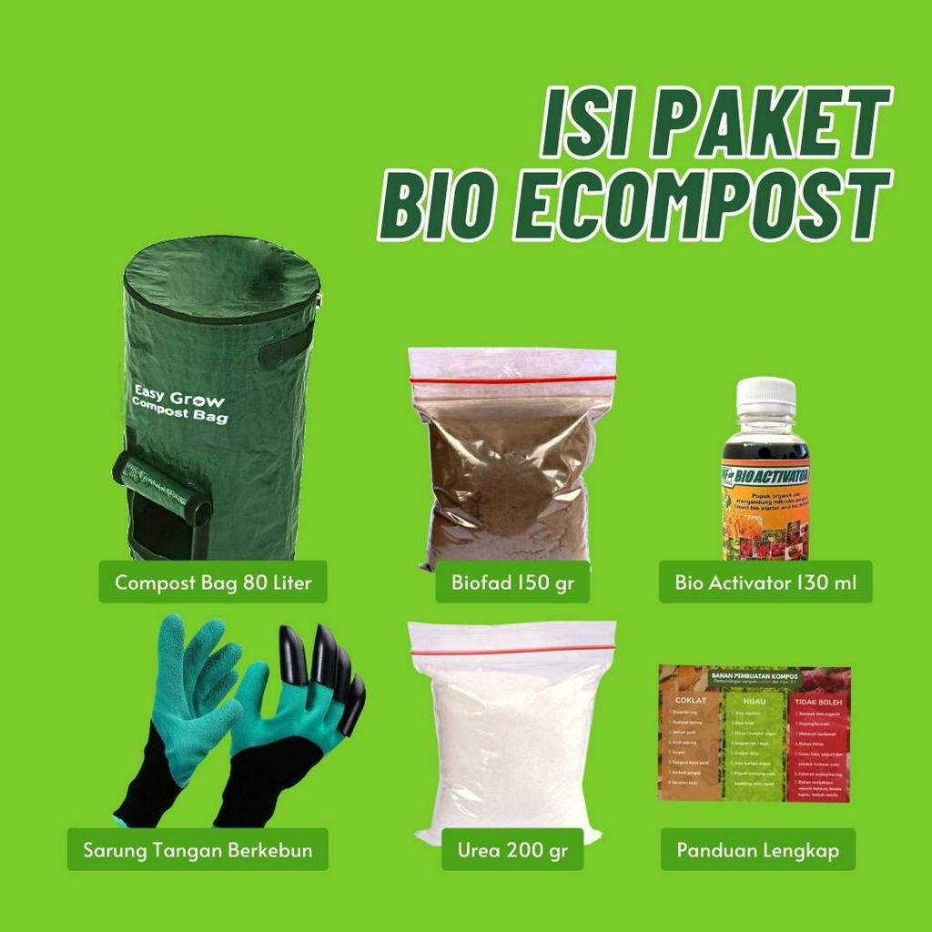 Jual Paket Komposter Bio Ecompost Lengkap Compost Bag Daur Ulang Sampah ...