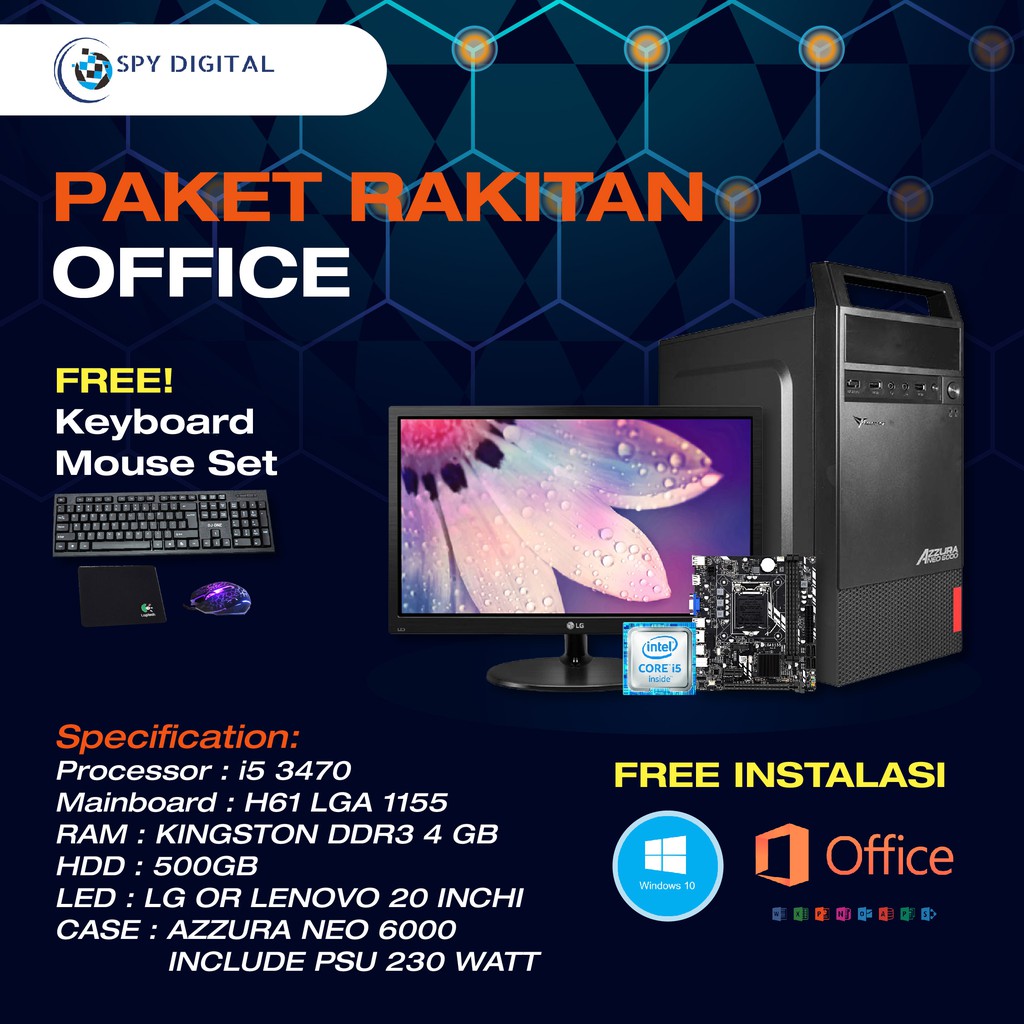 Jual PC Rakitan | Core i5 | Paket Office Lengkap | Siap Pakai | Shopee Indonesia