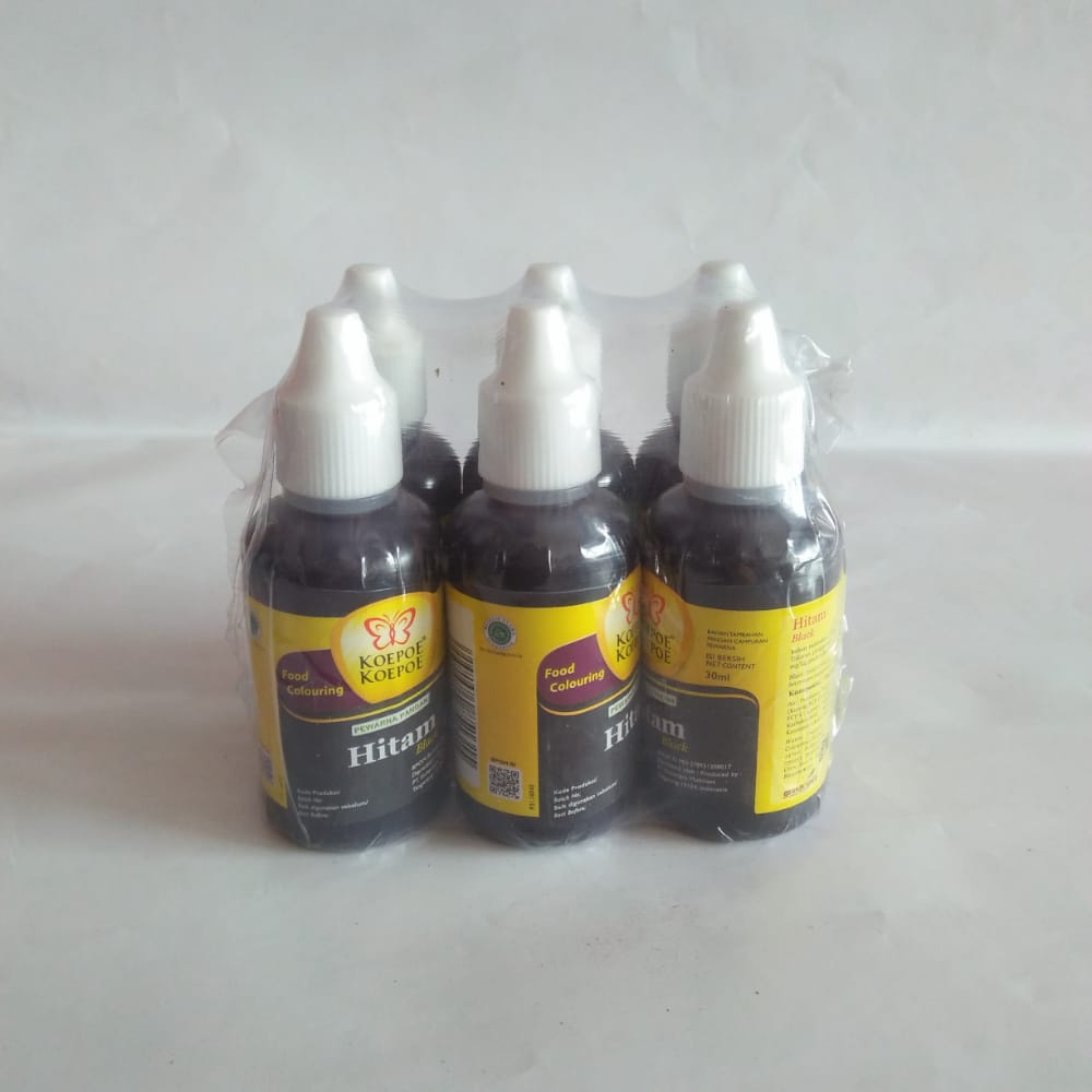 Jual Pewarna Koepoe Koepoe Hitam 1 Pack Isi 6 Pcs | Shopee Indonesia