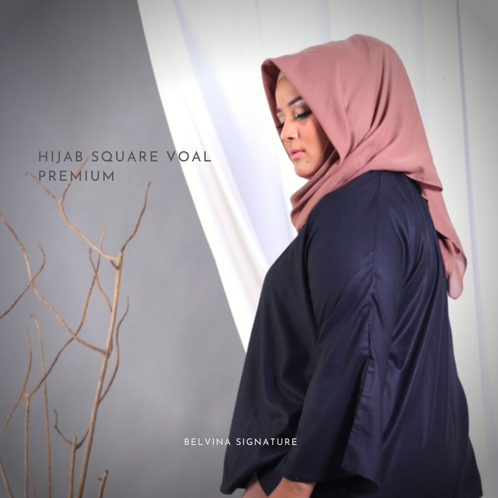 Jual Belvina Hijab Square - Ultrafine Premium Voal | Shopee Indonesia