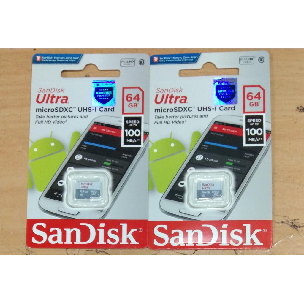 Jual Sandisk Ultra Micro SD 64GB 100Mbps CLASS 10 MicroSD non adapter | Shopee Indonesia