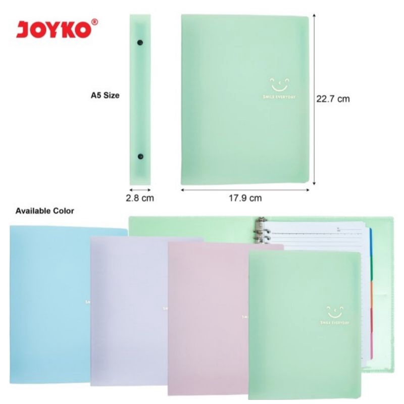 Jual Joyko Binder Note A5-MHPTSM-517 Pastel Colour Smile | Shopee Indonesia