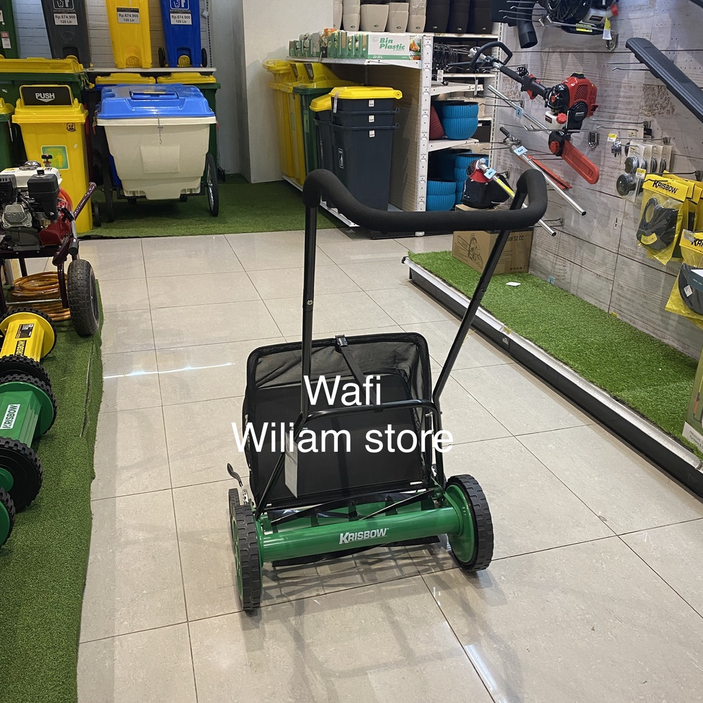 Jual Krisbow Mesin Potong Rumput Dorong Manual 18 inch/Hand Push Reel ...