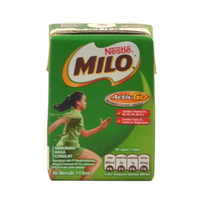 Jual Susu Milo Kotak Activ Go UHT Chocolate Kemasan Kecil 110ml ...