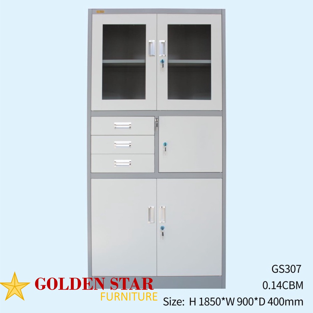 Jual Lemari arsip / rak buku file besi kaca laci brankas Golden ...