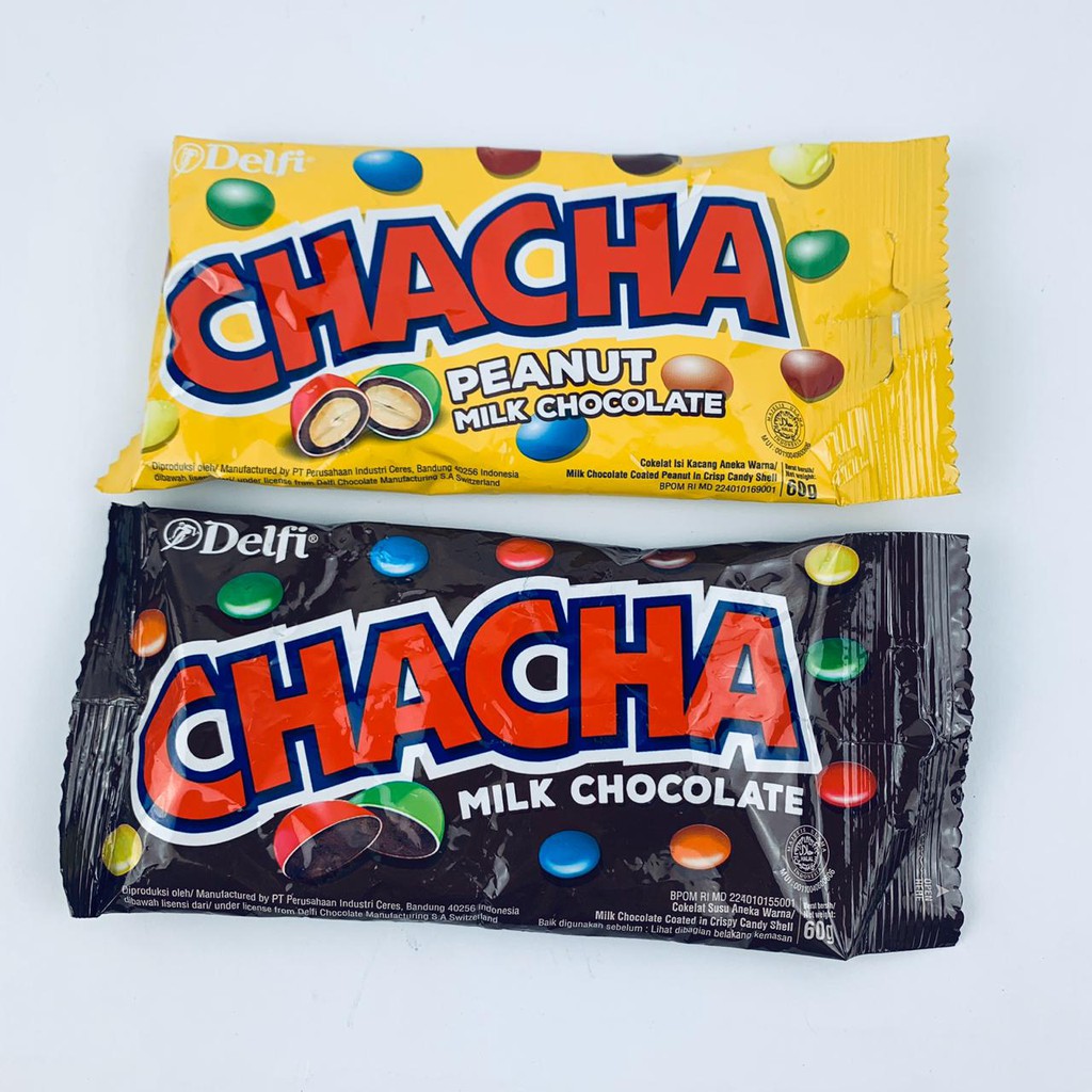 Jual DELFI CHACHA MILK CHOCOLATE & PEANUT MILK CHOCOLATE 40g | Shopee ...