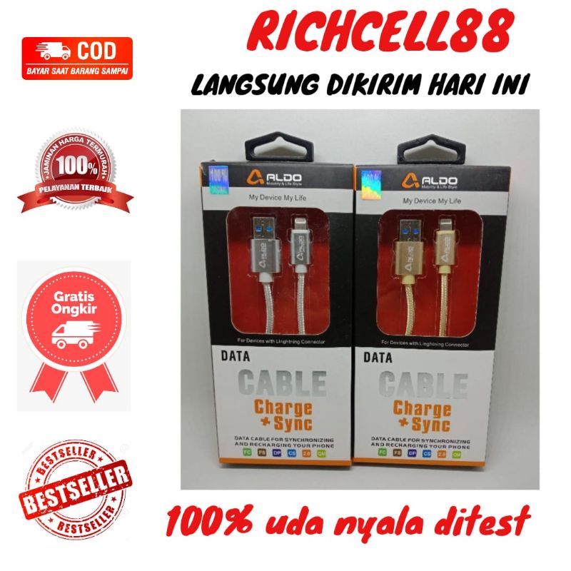 Jual Kabel data usb premium aldo lighting | Shopee Indonesia