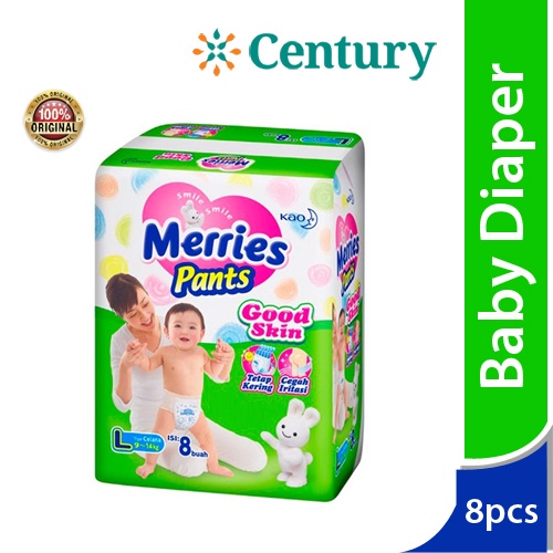 Jual Merries Pants L Isi 8's (9-14Kg) / Popok Bayi | Shopee Indonesia
