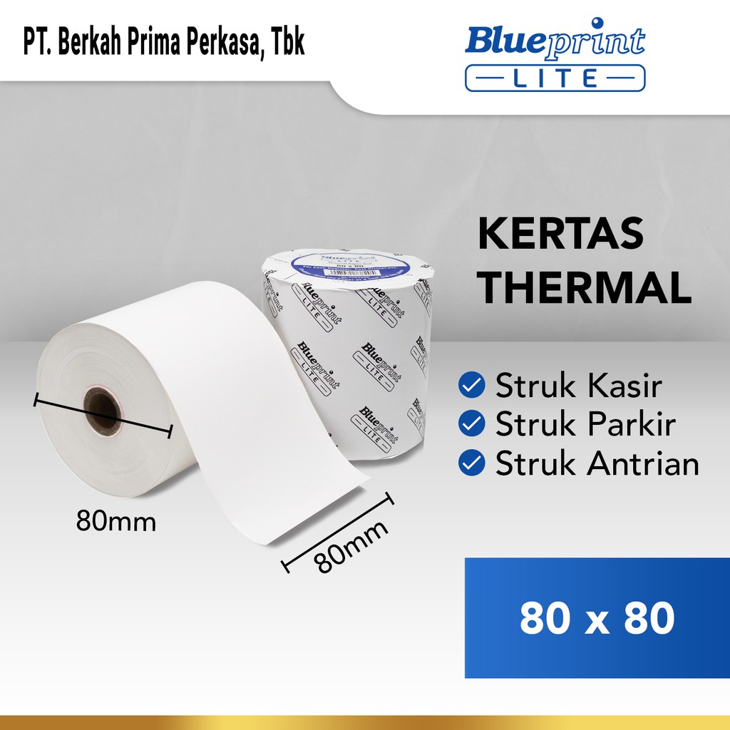 Jual Kertas Thermal Kertas Struk Kasir Tol Blueprint Lite 80 x 80 ...
