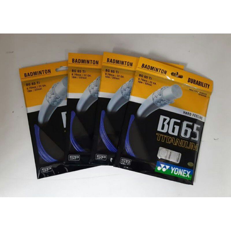 Jual SENAR RAKET BADMINTON MURAH YONEX BG 65 TITANIUM ORIGINAL | Shopee ...