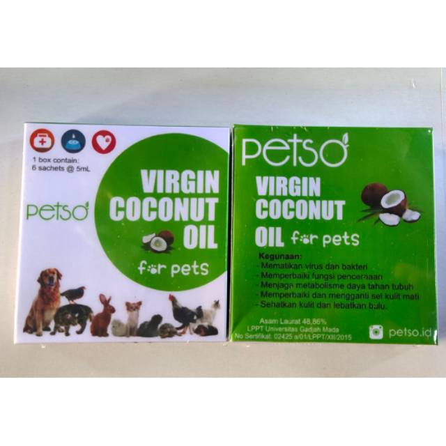 Jual petso virgin voconut oil vco for pets vco buat hewan isi 6 sachet ...