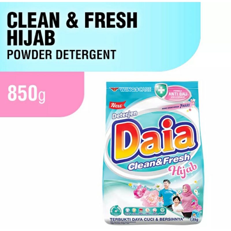 Jual Daia Detergen Hijab Clean & Fresh 850gr | Shopee Indonesia
