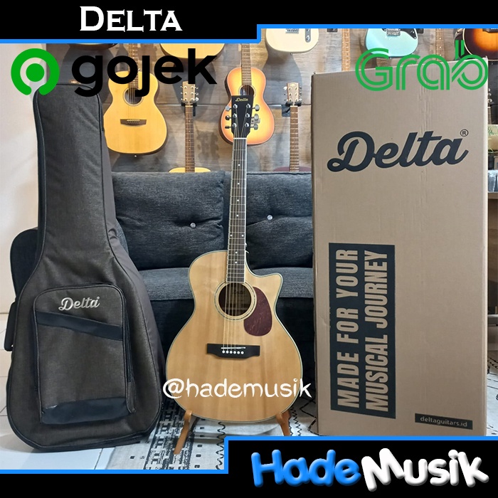 Jual Gitar Akustik Elektrik Delta DA500CE Cutaway Solid Top Glossy ...