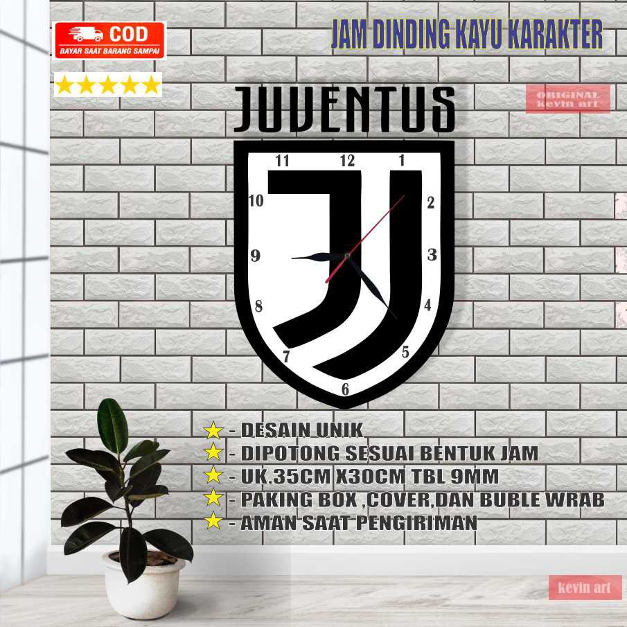 Jual Jam dinding tembok jumbo logo juventus | Shopee Indonesia