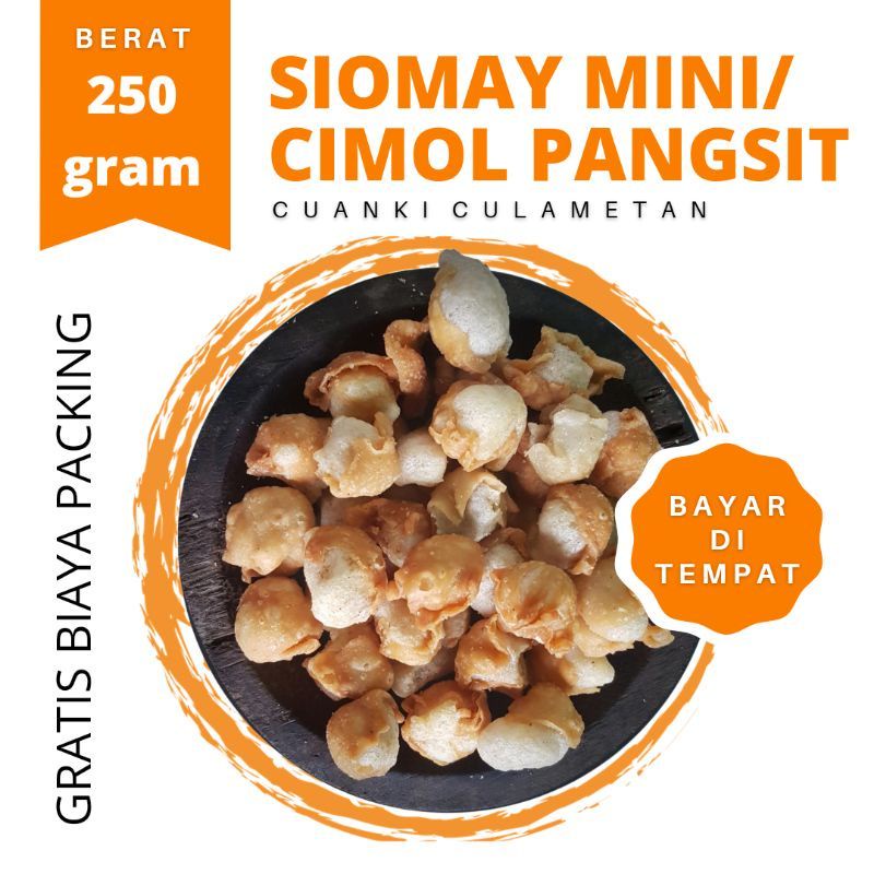 Jual siomay mini atau cimol pangsit kiloan berat 250 gram toping seblak ...