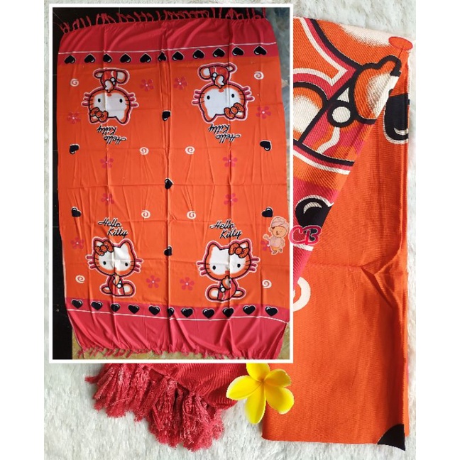 Jual KAIN PANTAI HELLO KITTY TEBAL RAYON BALI/SARUNG PANTAI HELLO KITTY ...