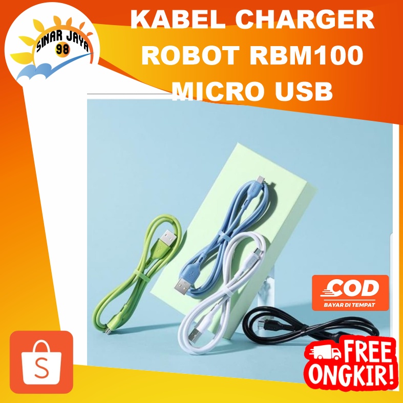 Jual Kabel Data Robot RBM100 Micro USB Data Cable (Per Pcs) - RANDOM ...