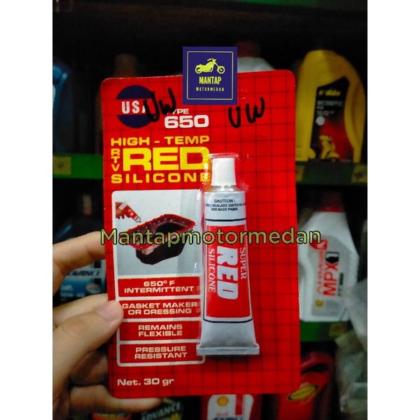 Jual Lem Red Merah Packing Paking Merah Silikon Silicon 30 gr | Shopee ...