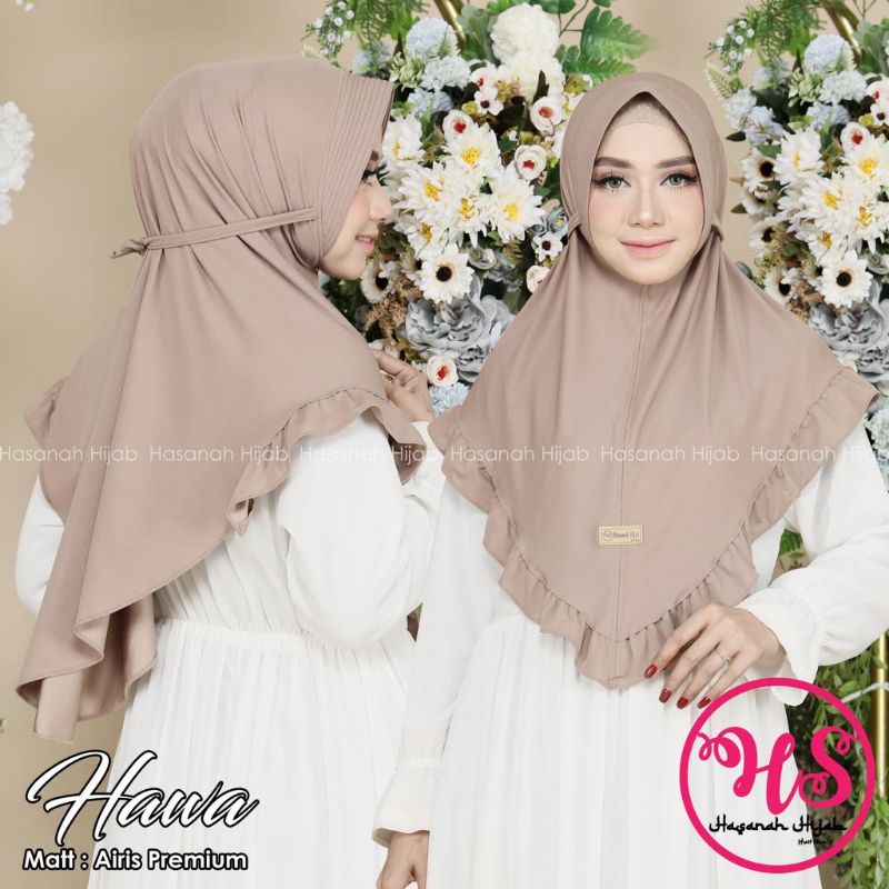Jual HAWA ORI Hasanah Hijab Instan Jersey Airis Premium Kerudung Bergo Pad Jilbab Rempel ...