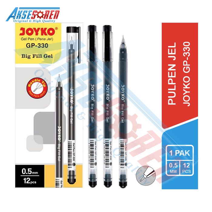 Jual Pulpen Jel Joyko Isi Besar [GP-330/12 Pcs] / Ballpoint Gel Pena 1 ...