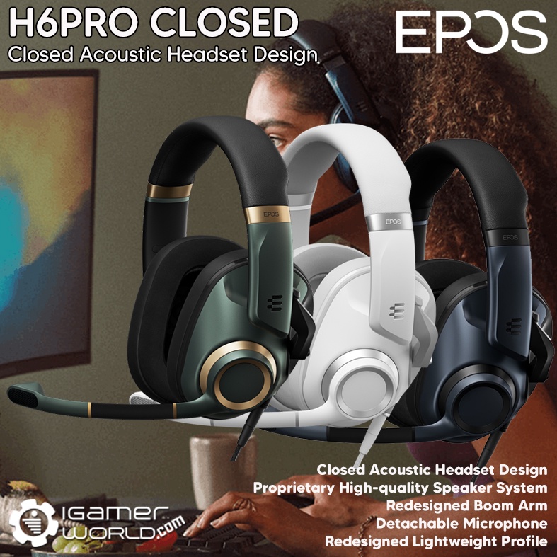 Jual EPOS H6 PRO / H6PRO CLOSED Closed Acoustic Gaming Headset | Shopee Indonesia