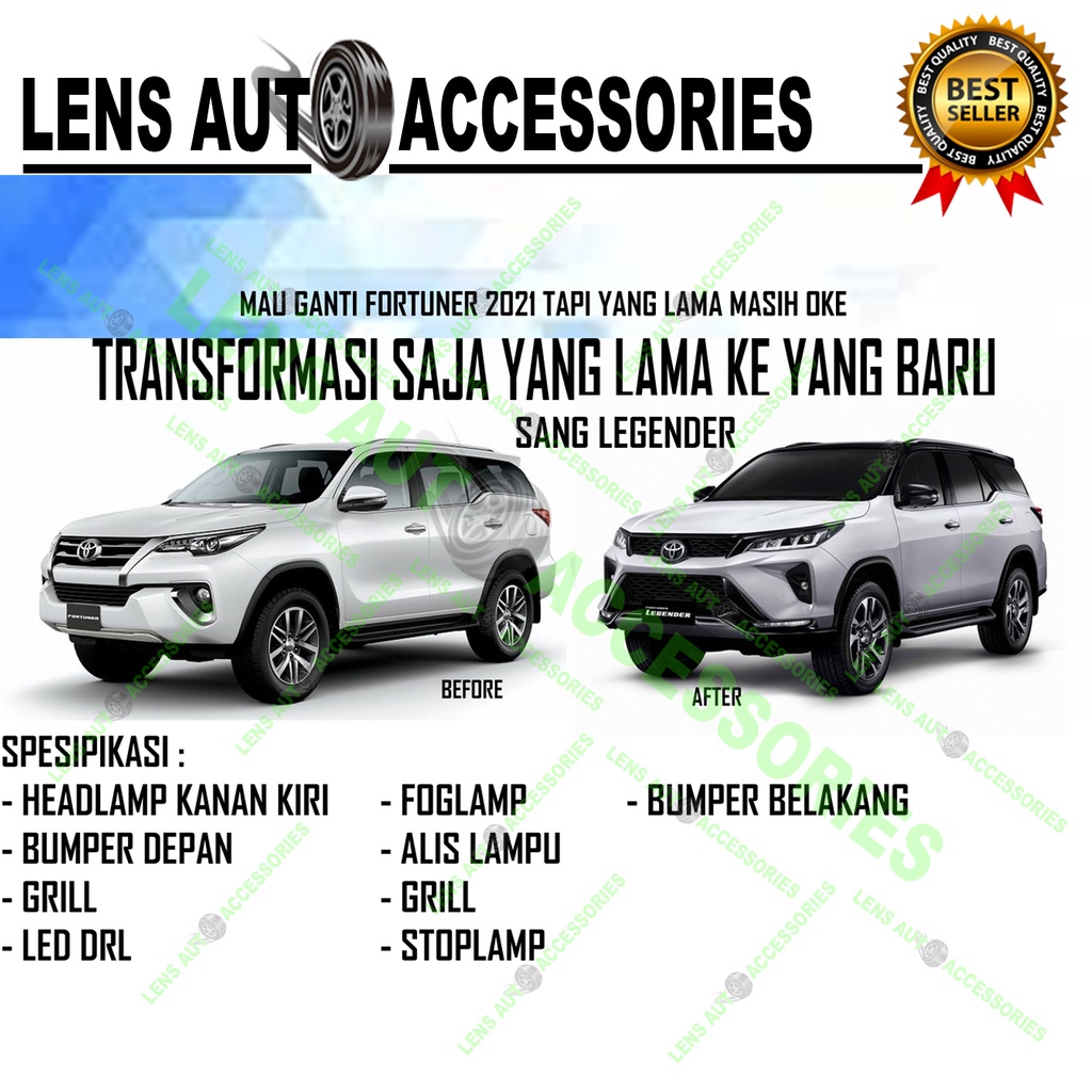Jual BODYKIT FORTUNER VRZ UPGRADE TO LEGENDER | Shopee Indonesia