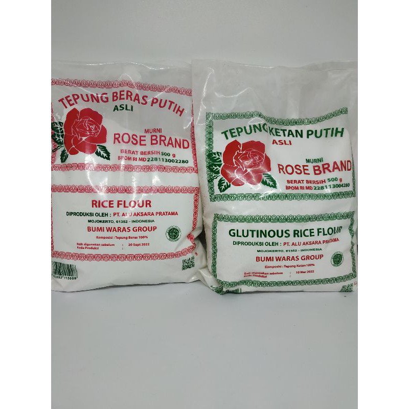 Jual tepung ketan / tepung beras rose brand 500gr | Shopee Indonesia