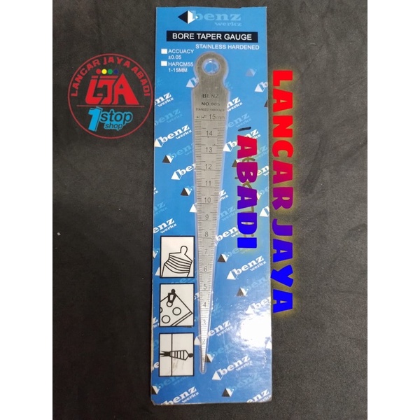 Jual Bore Taper Gauge / Alat ukur Lobang / Penggaris Lancip + Penggaris ...