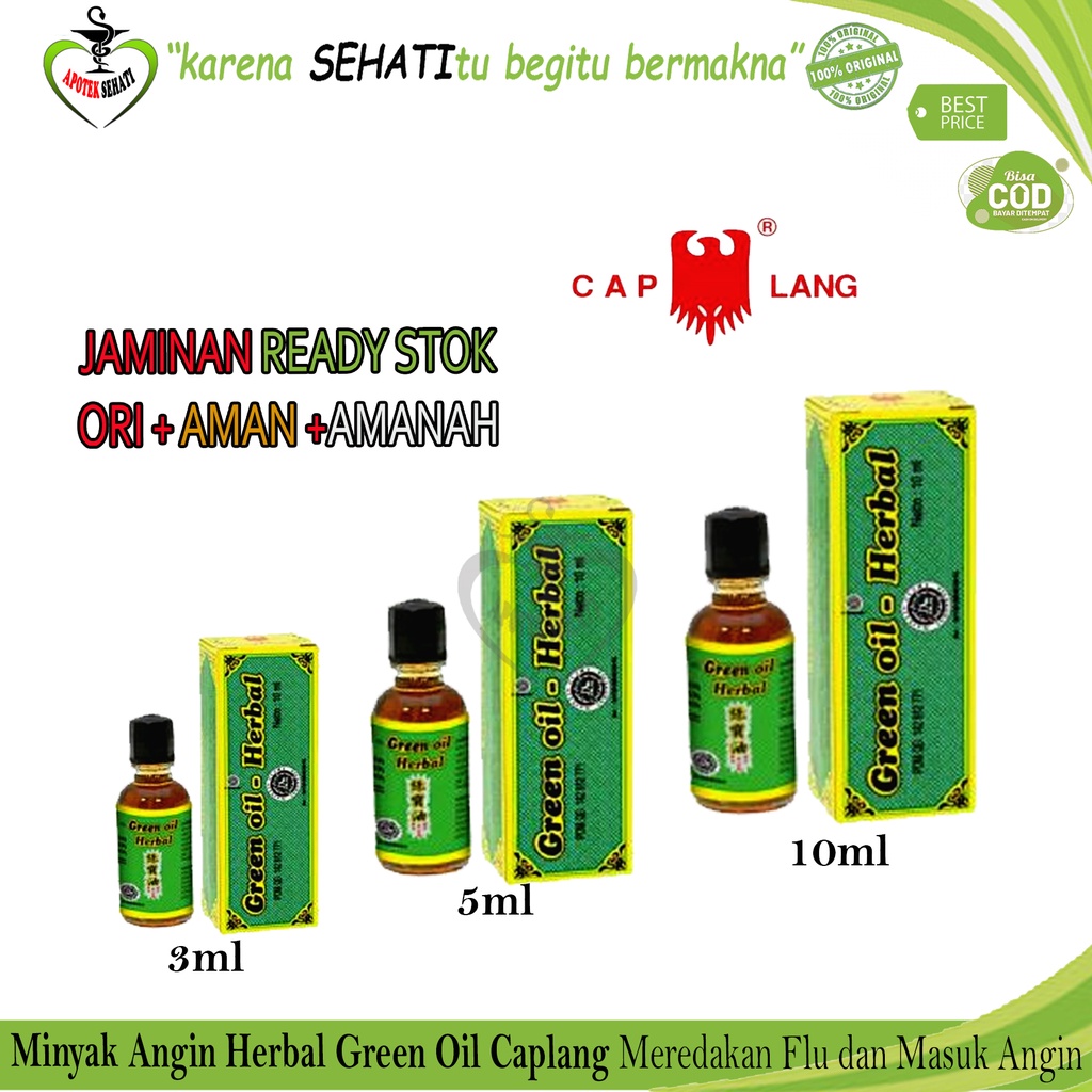 Jual Green Oil Herbal Cap Lang Minyak Angin CapLang Meredakan Masuk ... Jual Green Oil Herbal Cap Lang Minyak Angin CapLang Meredakan Masuk ...
