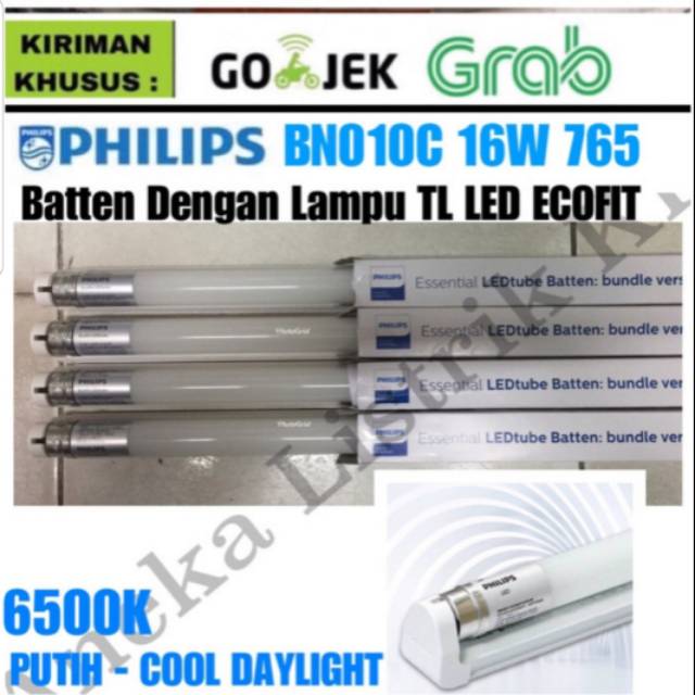 Jual PHILIPS BN015C 16W PUTIH BN015 C 16 W WATT LED TUBE BATTEN BN 015C ...