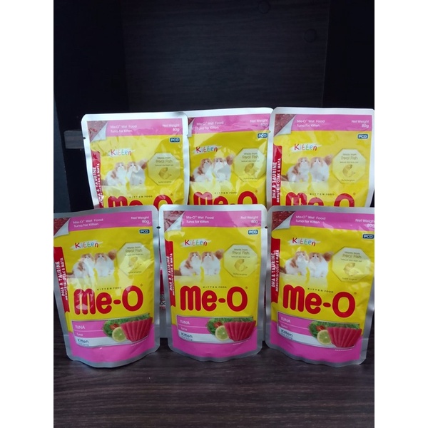 Jual MeO Kitten Tuna Sachet 80 Gr Cat food | Shopee Indonesia
