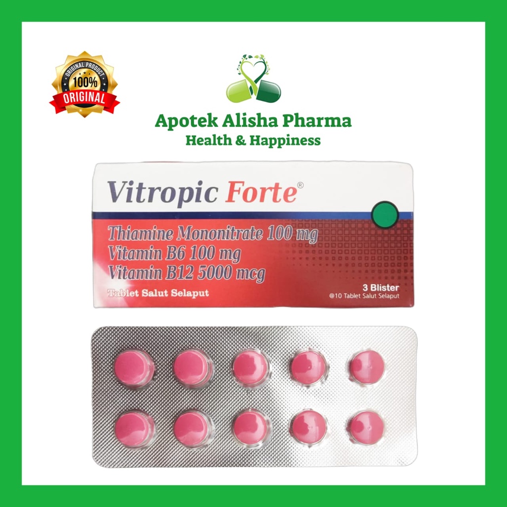 Jual Vitropic Forte Tablet (Strip 10tablet) - Fitropic / Pitropik Forte ...