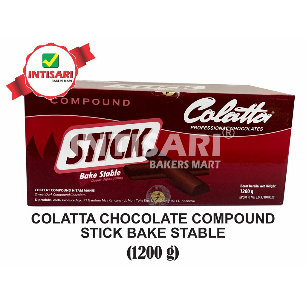 Jual COLATTA COMPOUND CHOCOLATE STICK BAKE STABLE 1200 G | Shopee Indonesia