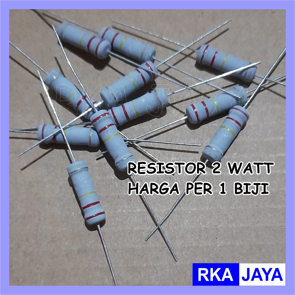 Jual Resistor 2 Watt 0.5 1 10 100 220 1K 1K2 2K 22K 100K 220K 47 4k7 10k 56 47k 6k8 12k Ohm ...