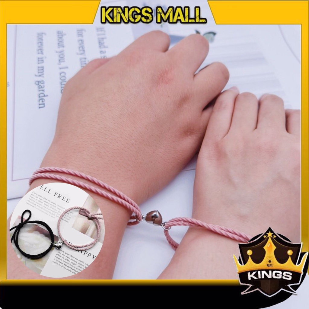 Jual KINGS - G5277 (2PCS) Gelang Couple Magnet Love / Gelang Couple ...