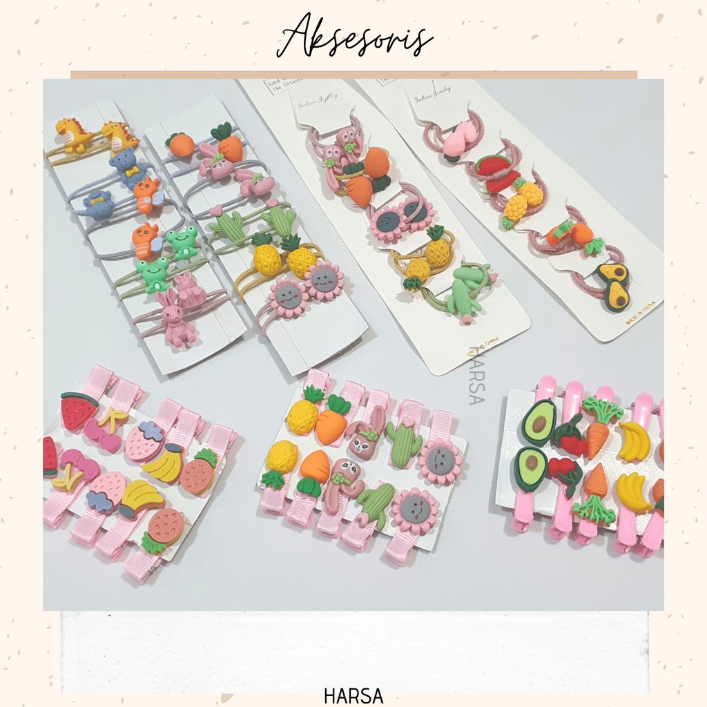 Jual Aksesoris Anak - Kucir dan Jepit Anak (10pcs) | Shopee Indonesia