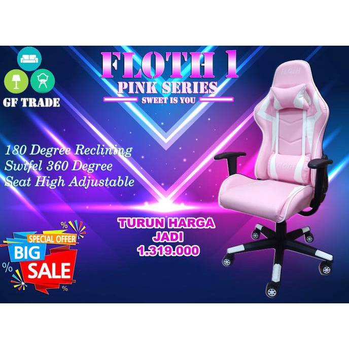 Jual Floth Gaming Chair Premium Quality Gaming Chair FLH-098 Lo ...