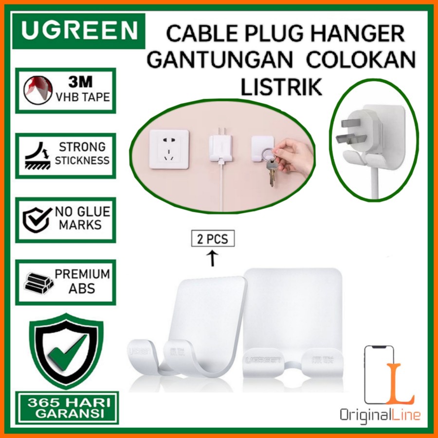 Jual CABLE PLUG HOOK HANGER UGREEN 20365 / GANTUNGAN COLOKAN KABEL ...