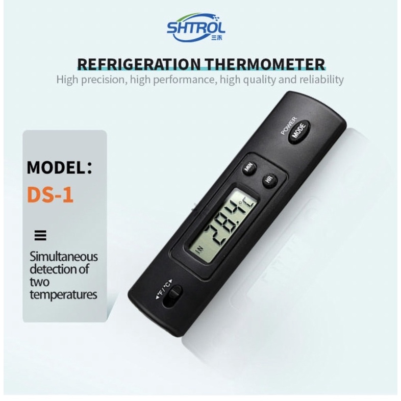 Jual DS-1 Pengukur Suhu AC Mobil Kulkas Ruangan Thermometer Termometer ...