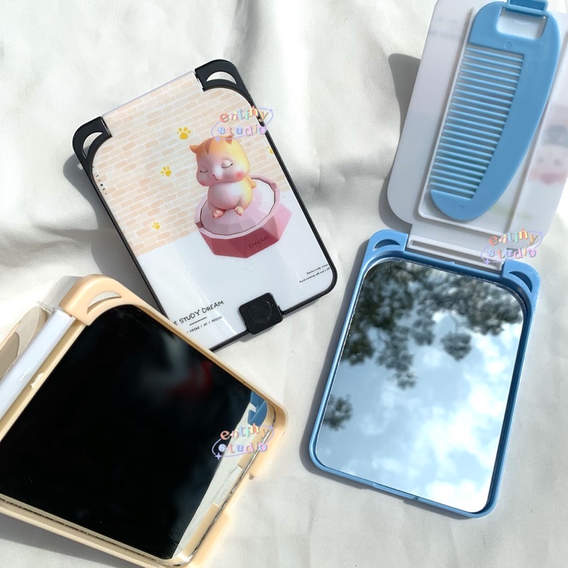 Jual Cermin Lipat 2in1 | Bisa Pilih Warna | Cermin Sisir | Mini ...